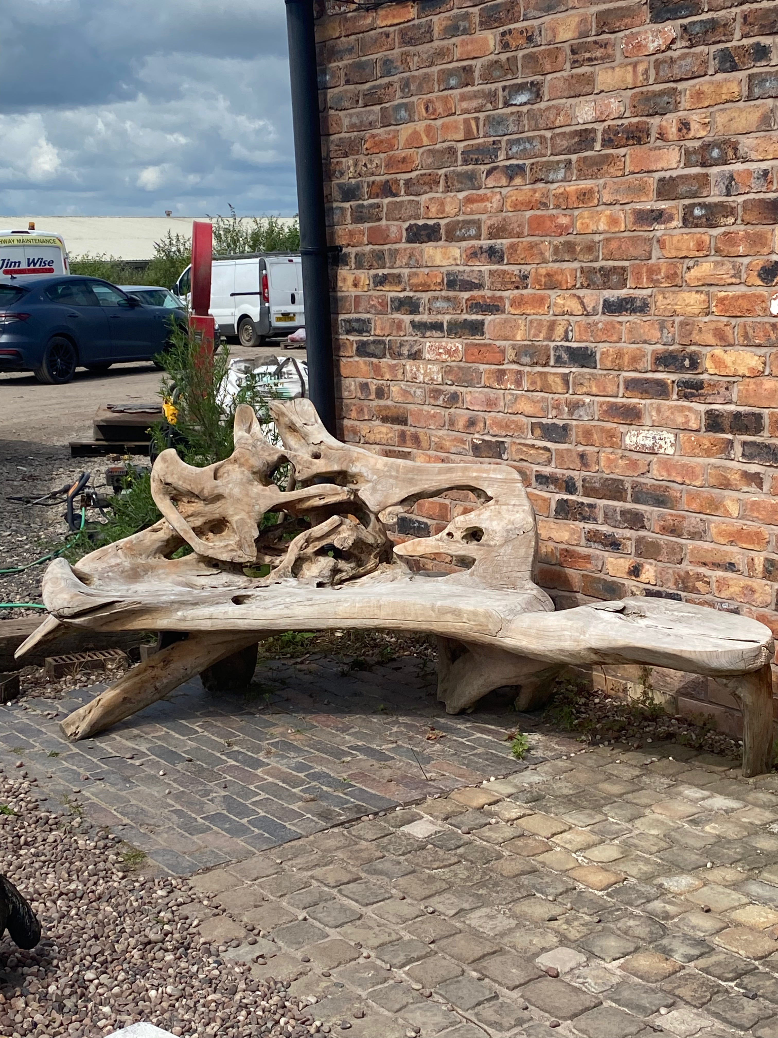 Reclaimed Rooted Wood Bench